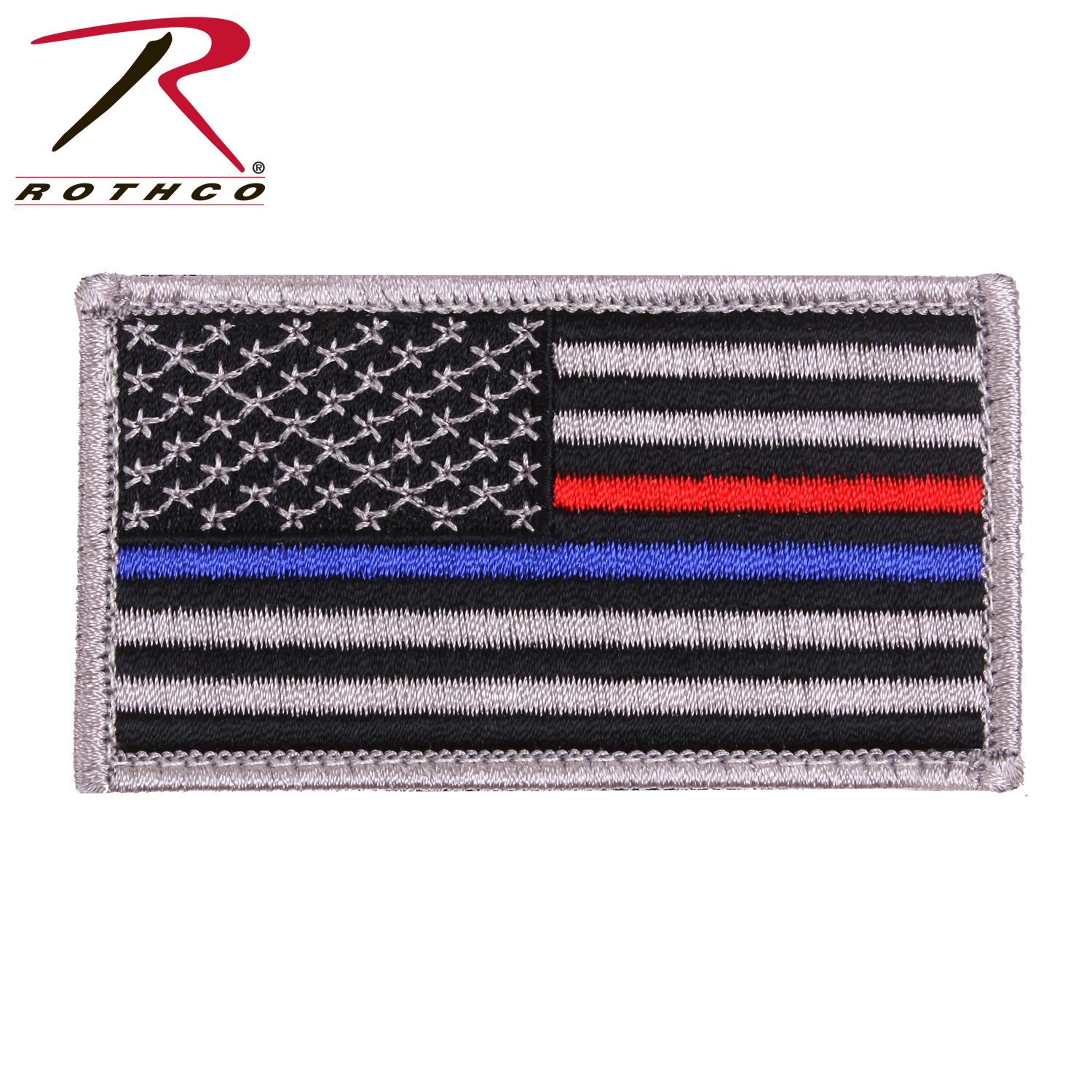 Rothco Thin Blue Line / Thin Red Line US Flag Patch