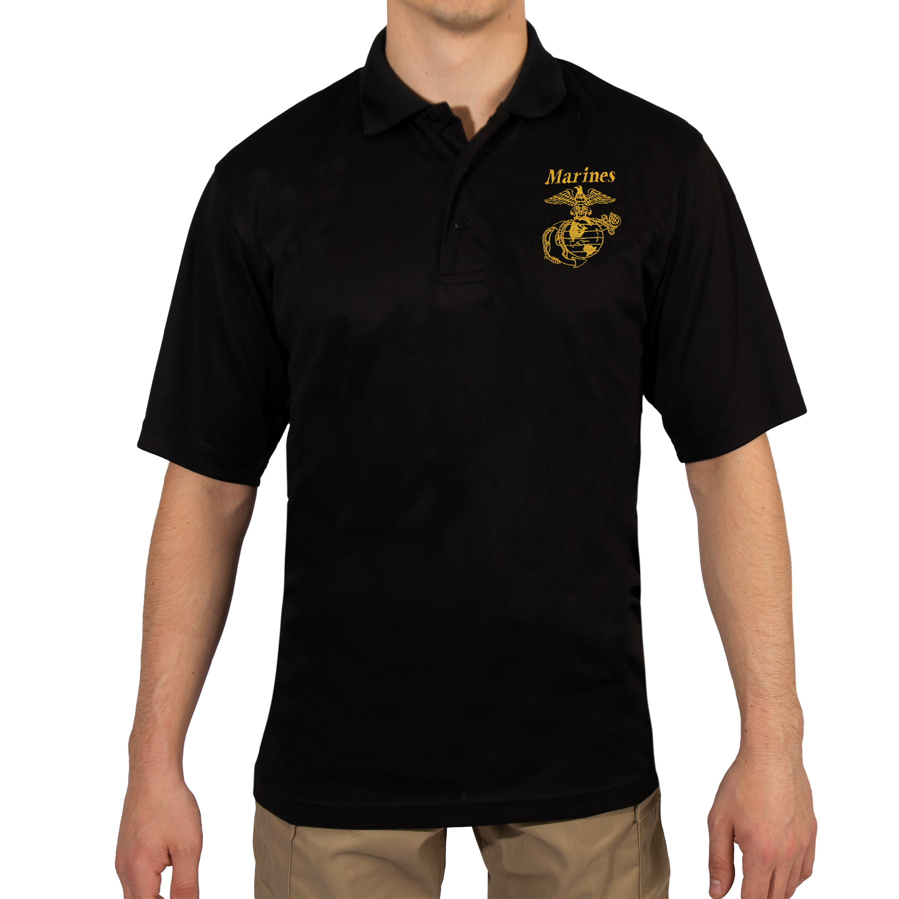 Rothco USMC Eagle, Globe & Anchor Moisture Wicking Polo Shirt